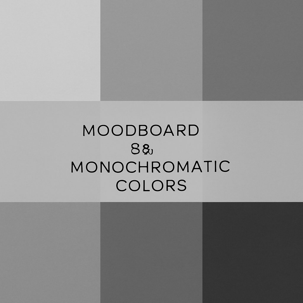 Moodboard of monochromatic colors | Mood Board